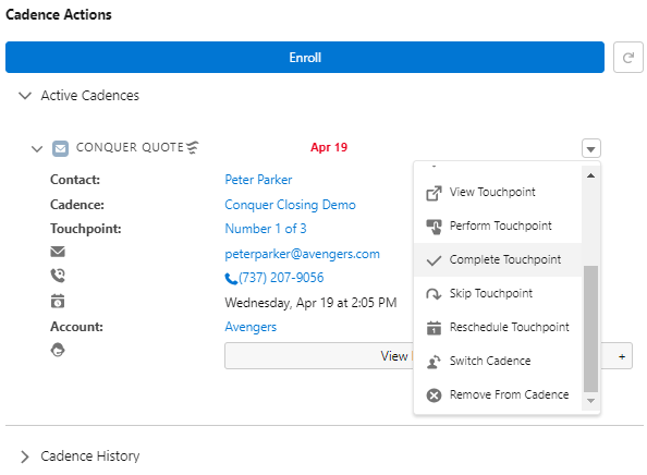 Complete Touchpoint – CONQUER Support